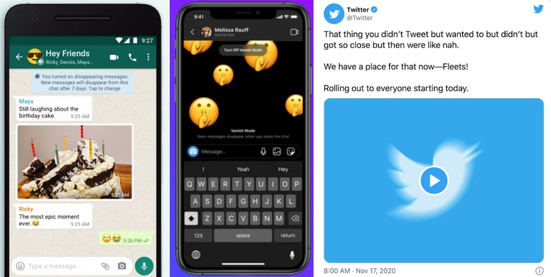 Ephemeral Messaging: Good for Users, Bad for Social Media Monitoring